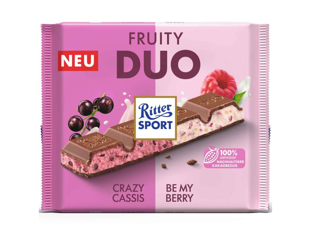 Ritter Sport Ovocné Duo 218 g/14.10.2024 - originál z Německa | NěmeckýEshop.cz