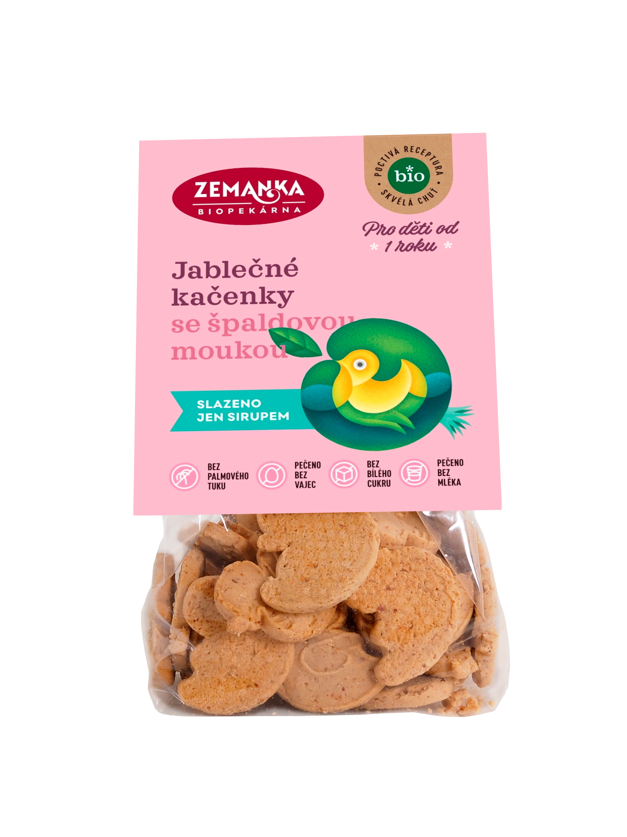 Bio Jablečné kačenky se špaldovou moukou 100 g - Nestonej.cz