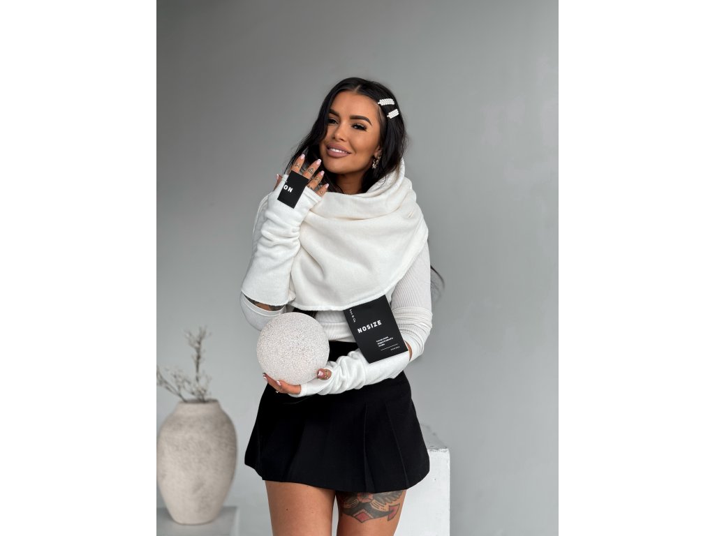 Šálový set s návlekmi "OFF-WHITE" - SIZE