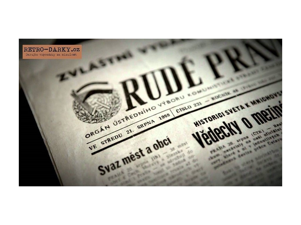 Rudé právo - Noviny z data narození - retro dárek