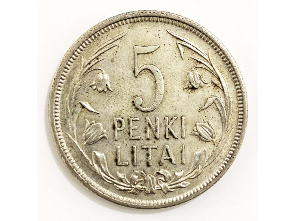 Stříbrných 5 Litai, 1925 Litva - NumArt.cz