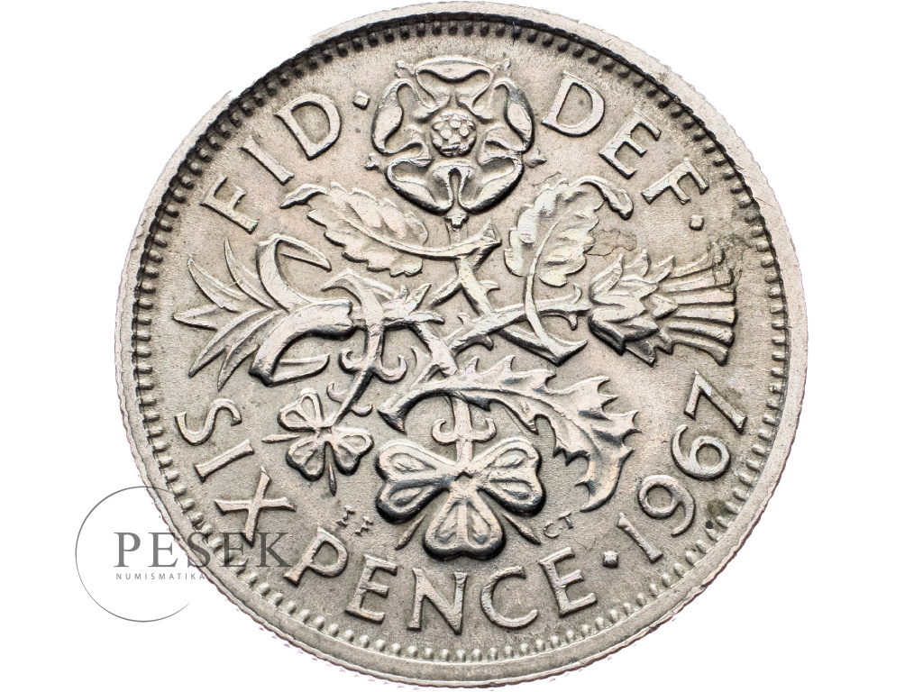 Six Pence 1967 • Numismatika Pešek