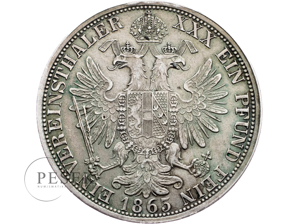 Spolkový tolar 1865 • Numismatika Pešek