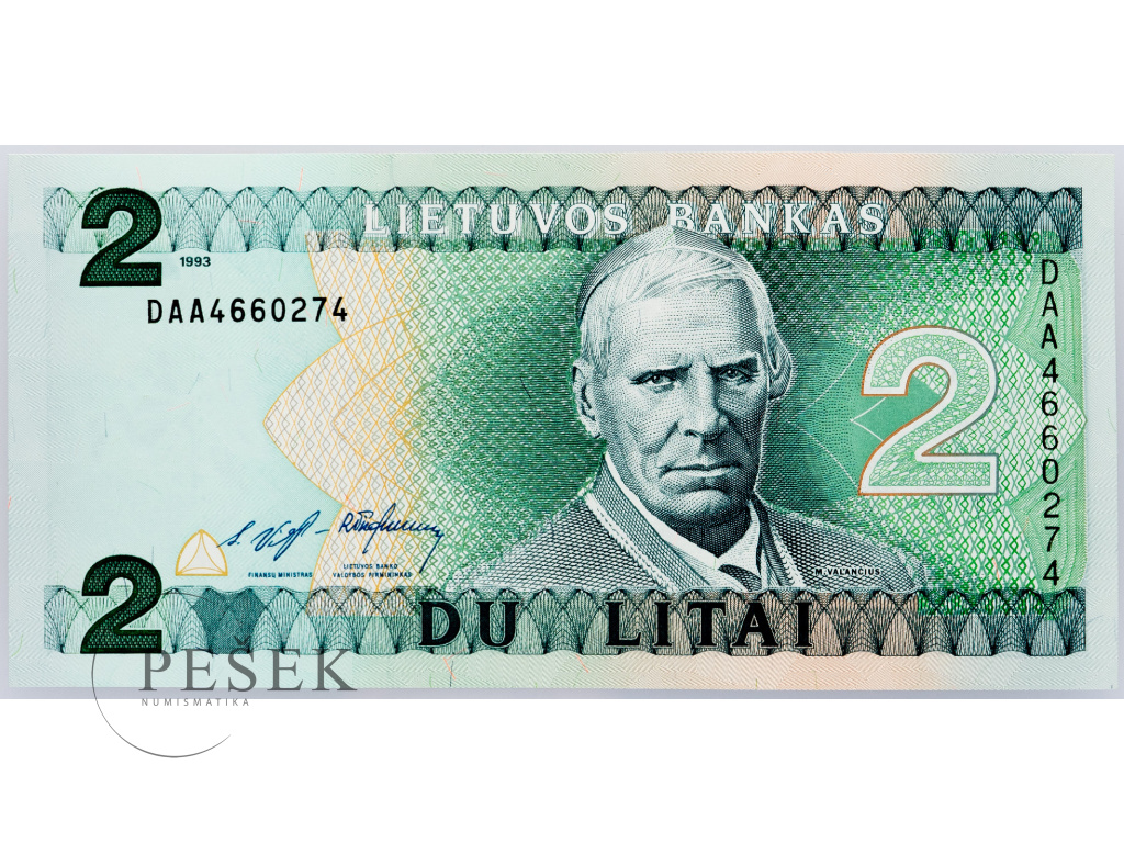 2 Litai 1993 • Numismatika Pešek