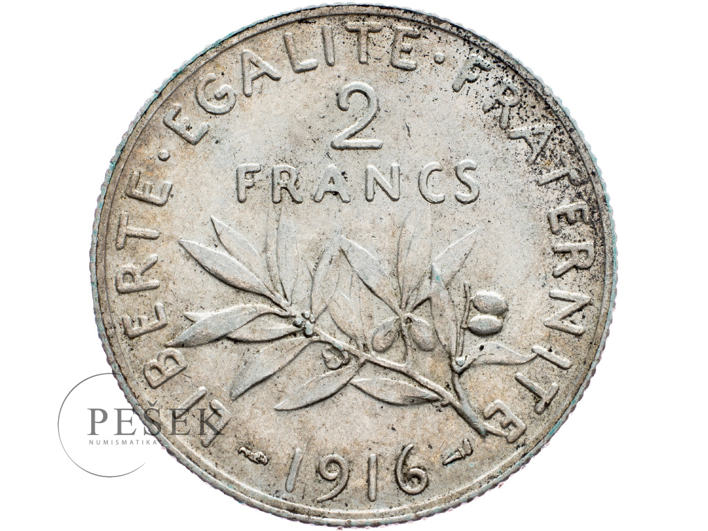 2 Francs 1916 • Numismatika Pešek