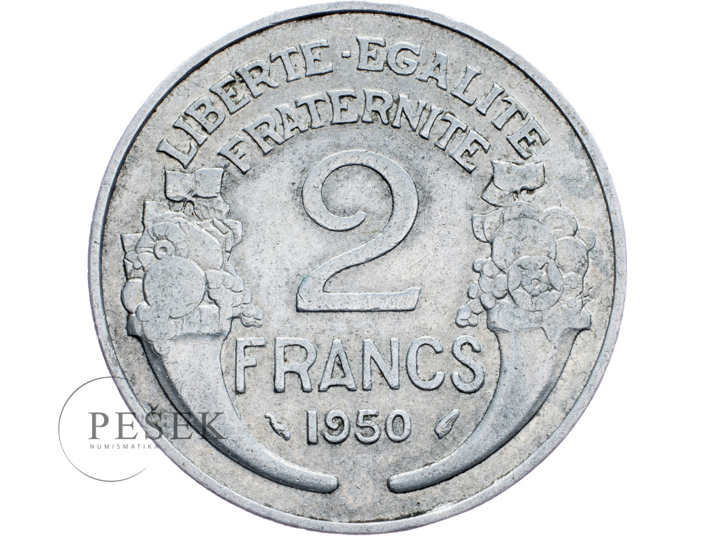 2 Francs 1950 • Numismatika Pešek