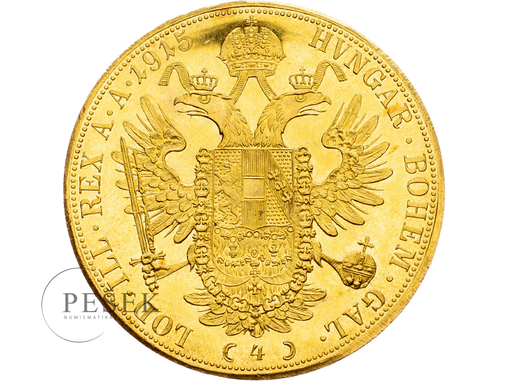 4 Dukát 1915 • Numismatika Pešek