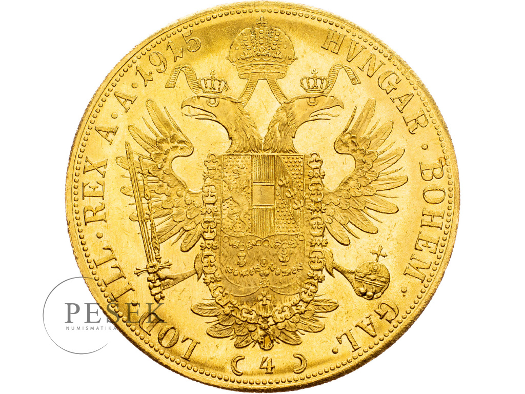 4 Dukát 1915 • Numismatika Pešek