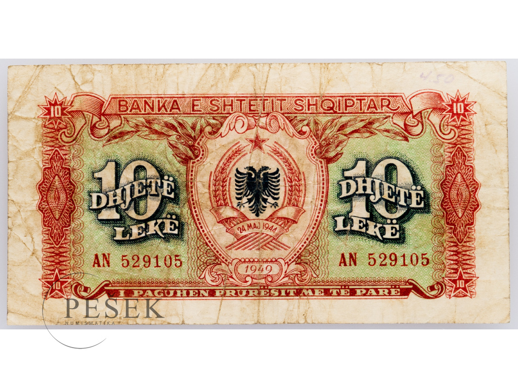 10 Leke 1949 • Numismatika Pešek