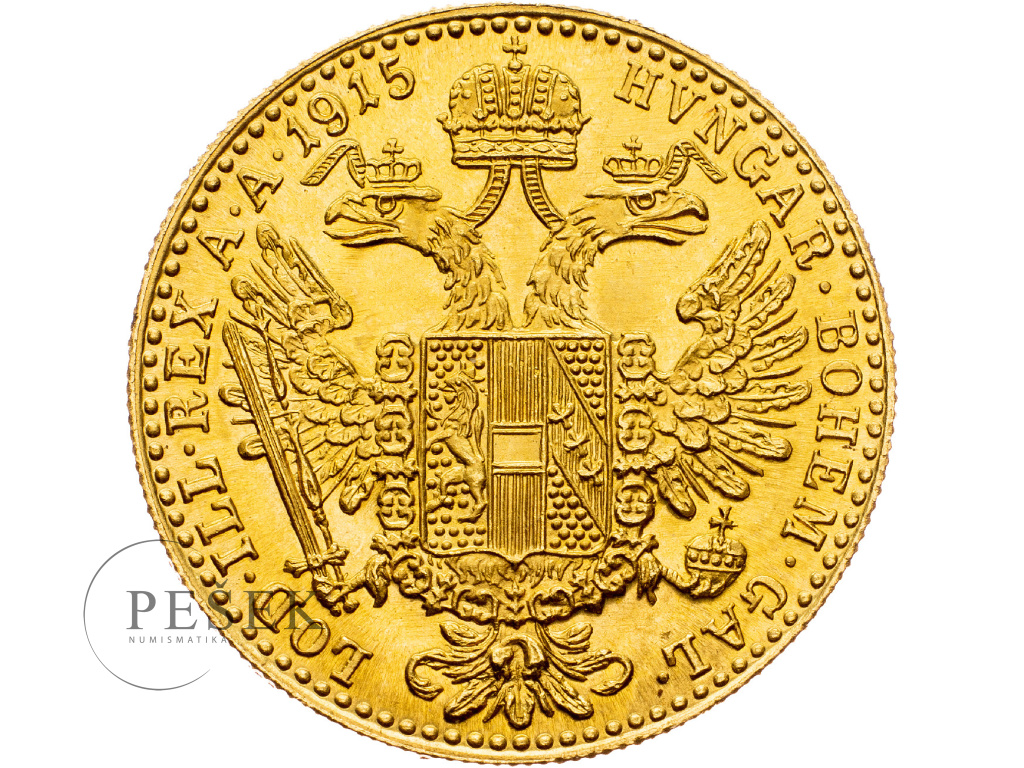 1 Dukát 1915 • Numismatika Pešek