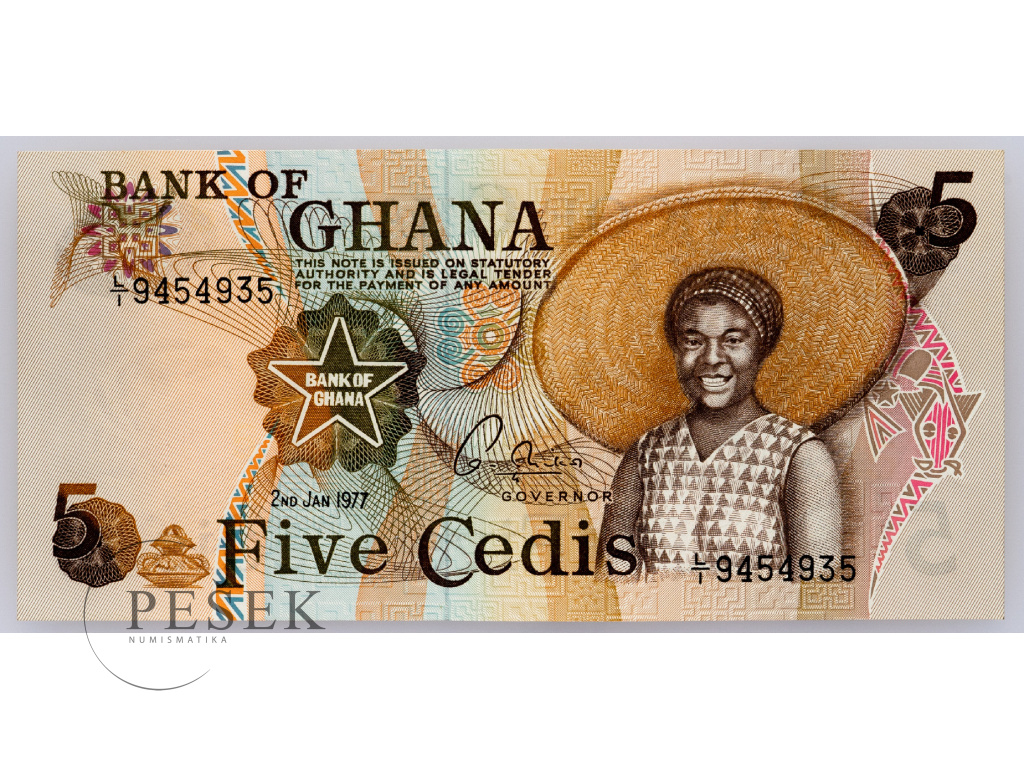5 Cedis 1977 • Numismatika Pešek