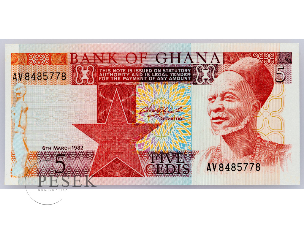 5 Cedis 1982 • Numismatika Pešek