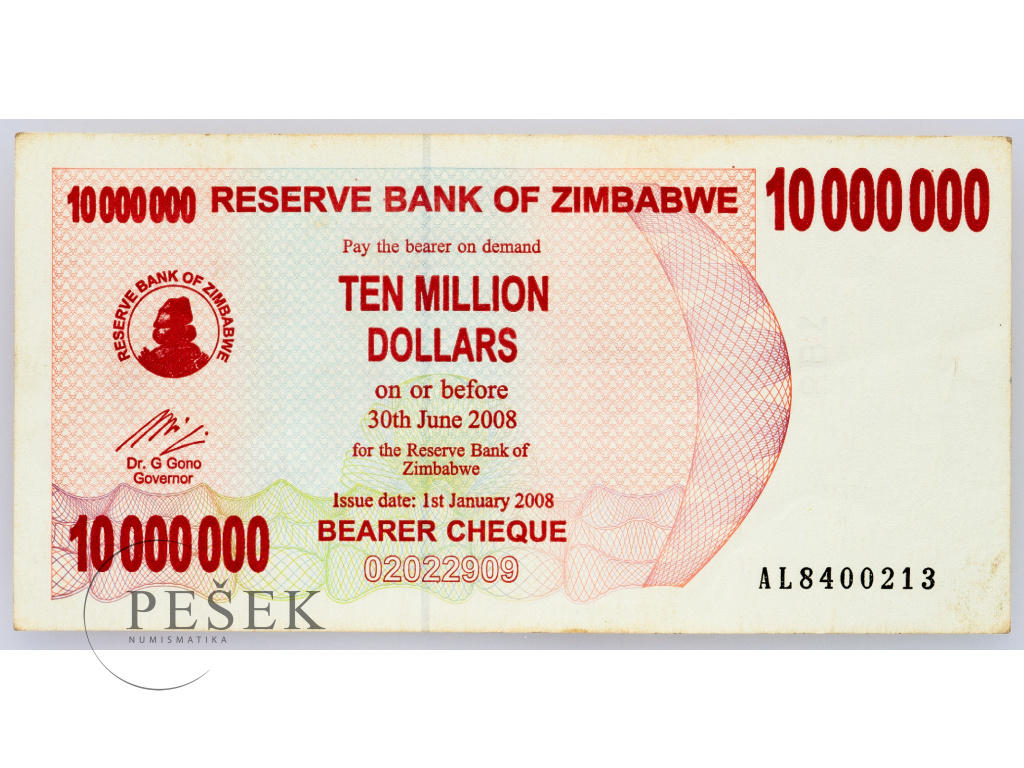 10000000 Dollars 2008 • Numismatika Pešek