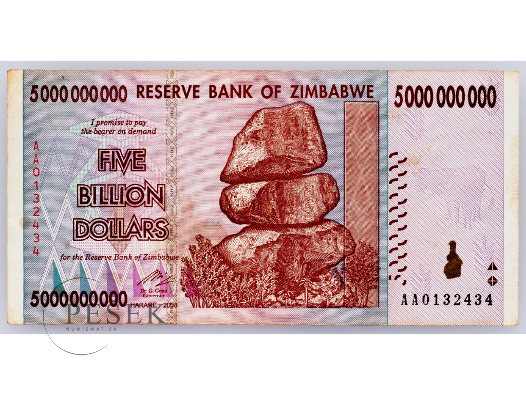 5000000000 Dollars 2008 • Numismatika Pešek