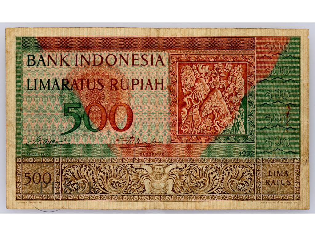 500 Rupiah 1952 • Numismatika Pešek