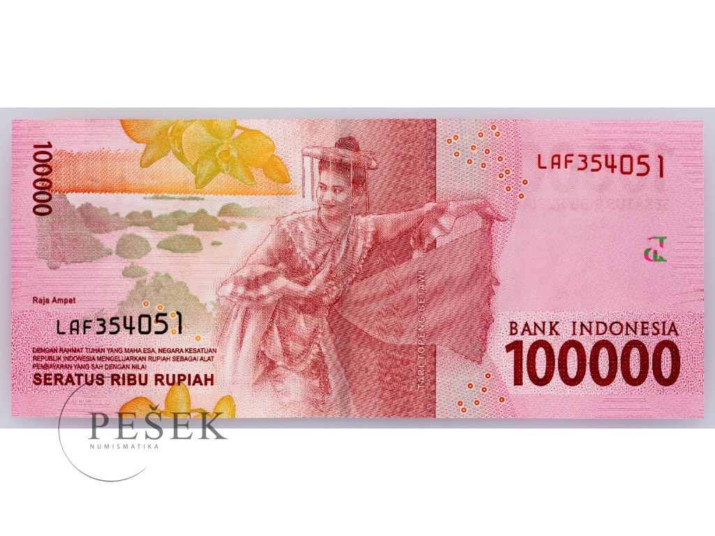 100000 Rupiah 2016 • Numismatika Pešek