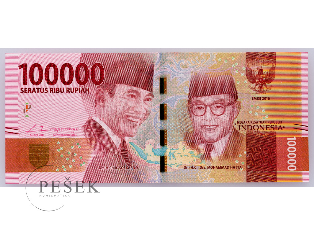 100000 Rupiah 2016 • Numismatika Pešek