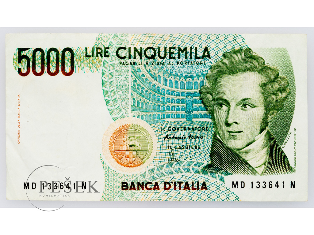 5000 LIre 1985 • Numismatika Pešek