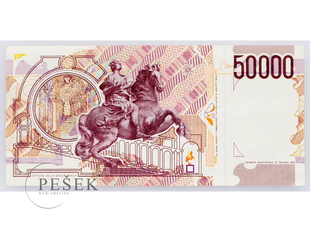 50000 Lire 1992 • Numismatika Pešek
