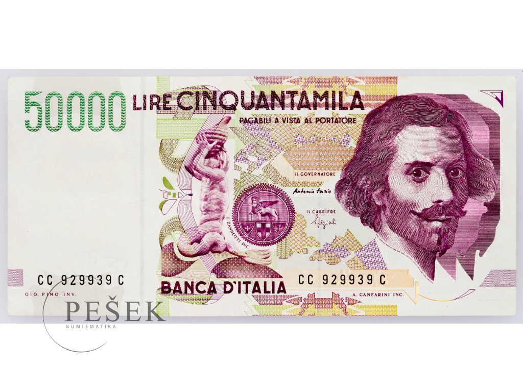 50000 Lire 1992 • Numismatika Pešek