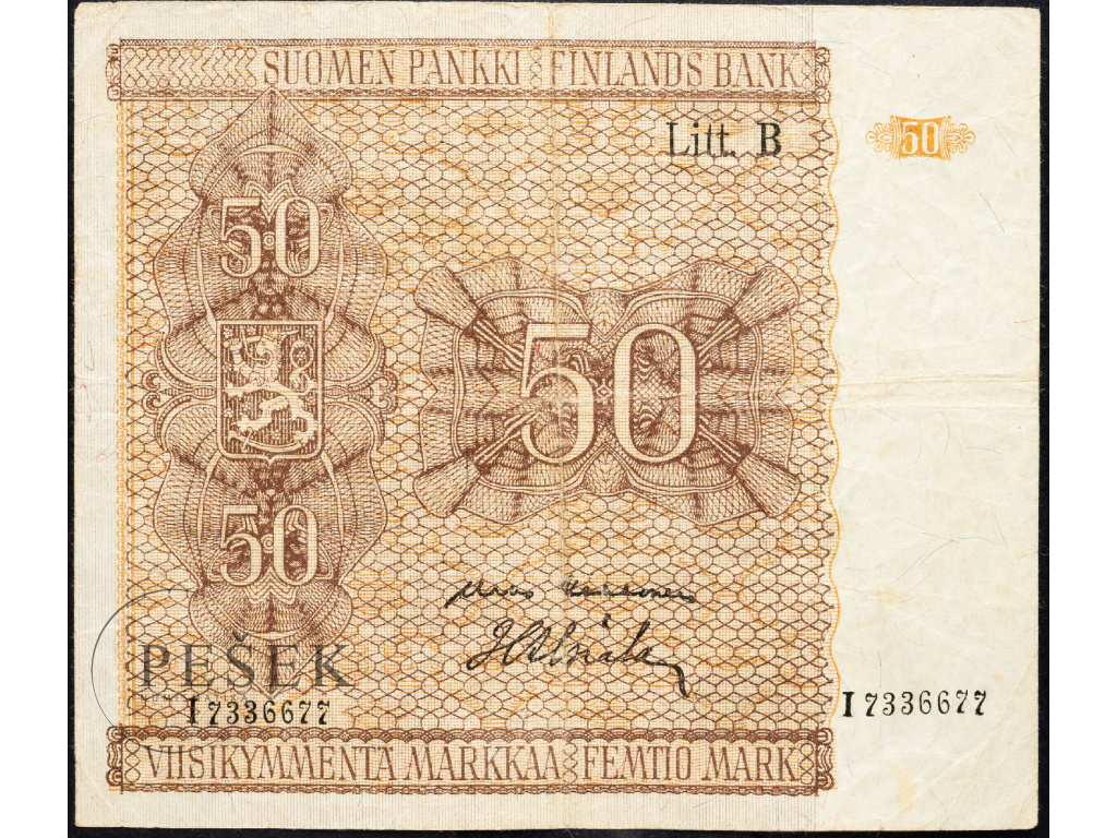 50 Markkaa 1945 • Numismatika Pešek