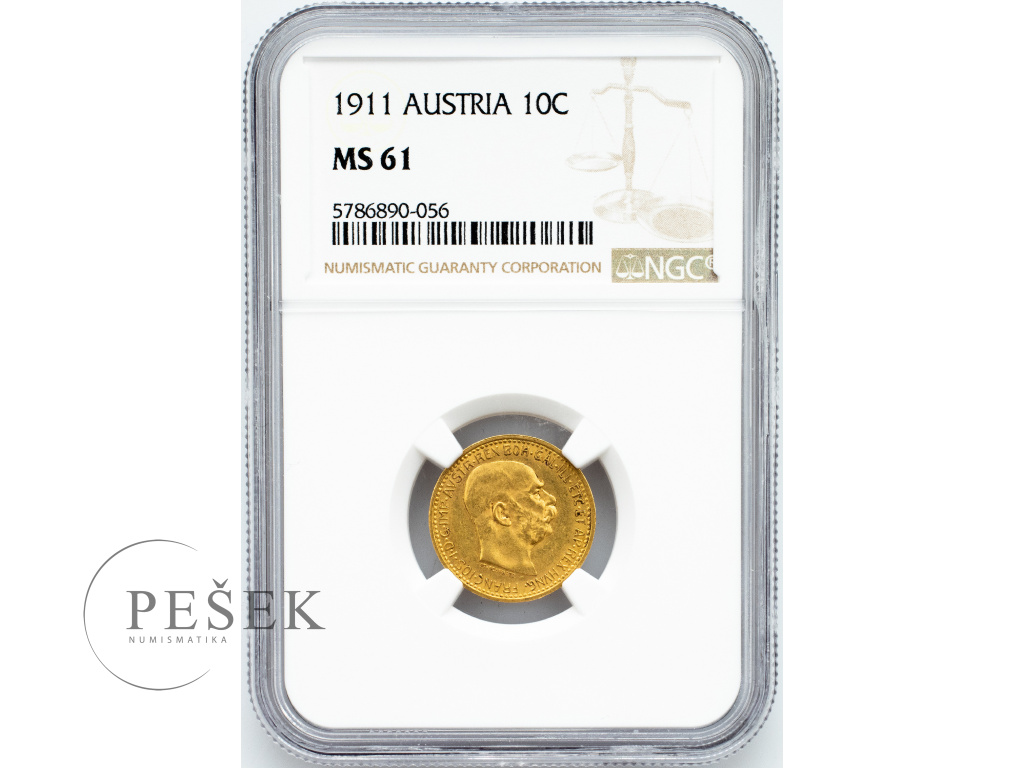 10 Koruna 1911 • Numismatika Pešek