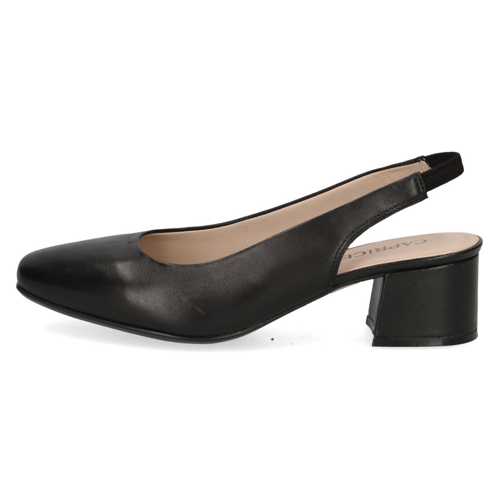 Dámské kožené lodičky 9-29500-42-022 Caprice černé - obuvlili.cz