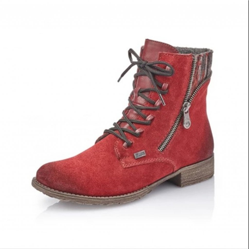 Dámská kotníková obuv 70840 RIEKER červená - obuvlili.cz