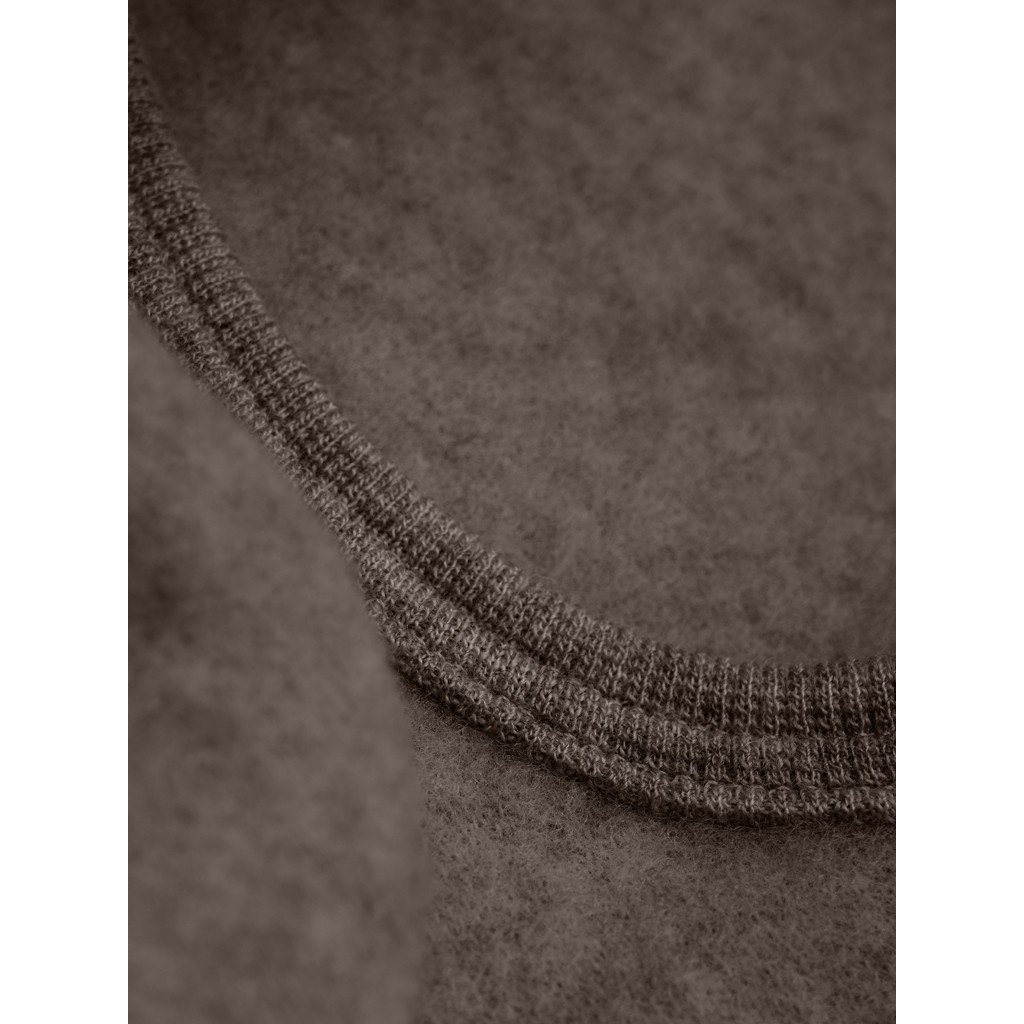 HUTTELIHUT Kukla s ušima z vlny a fleecového materiálu Brown Melange ...