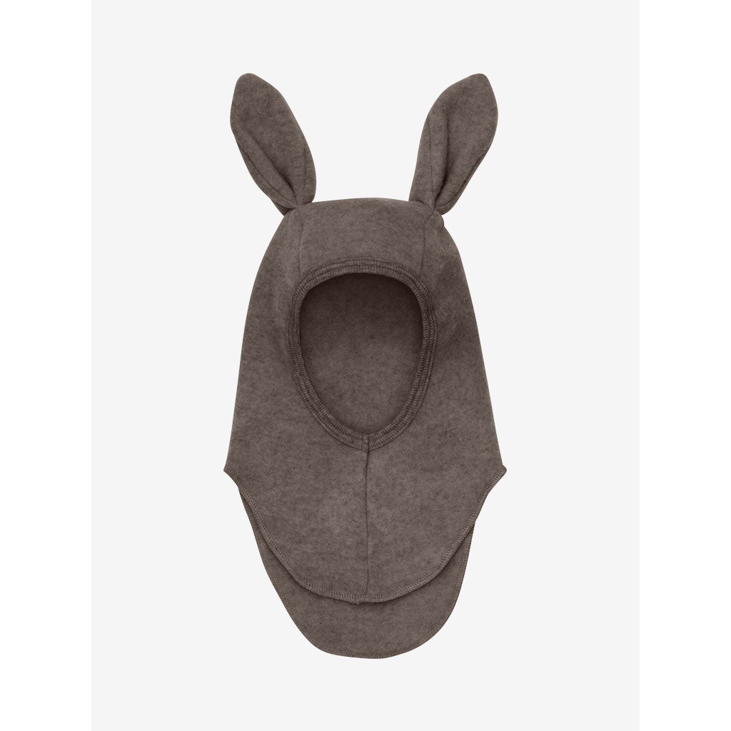 HUTTELIHUT Kukla s ušima z vlny a fleecového materiálu Brown Melange ...