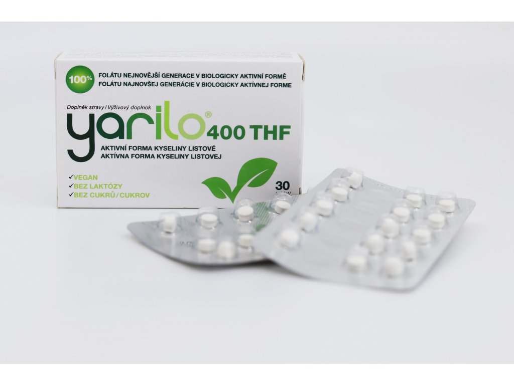 Yarilo 400 THF - aktivní forma kyseliny listové, 30 tablet - Otehotnet.cz
