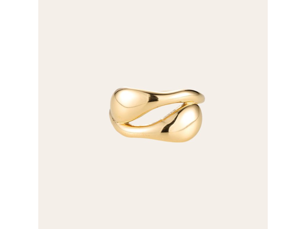 Prstýnek Cycle Drops - zlatá