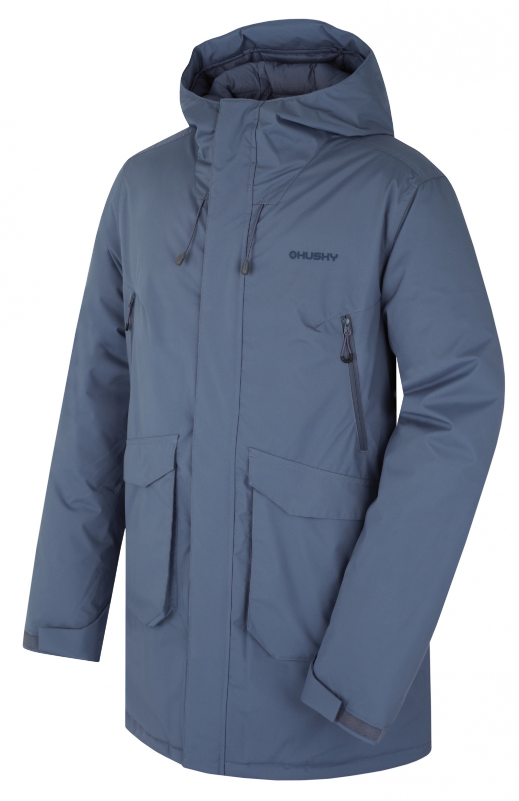 Husky Pánský hardshellový plněný kabát Narvik M faded blue pánský kabát ...