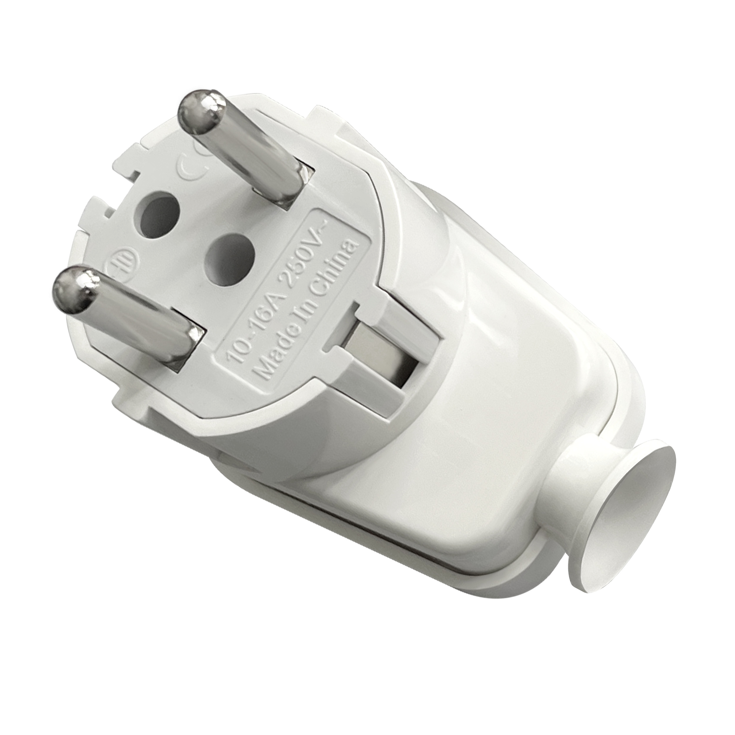 Uhlová zástrčka Uni-Schuko 16A, 230V, biela, 24ks | Pabex.sk