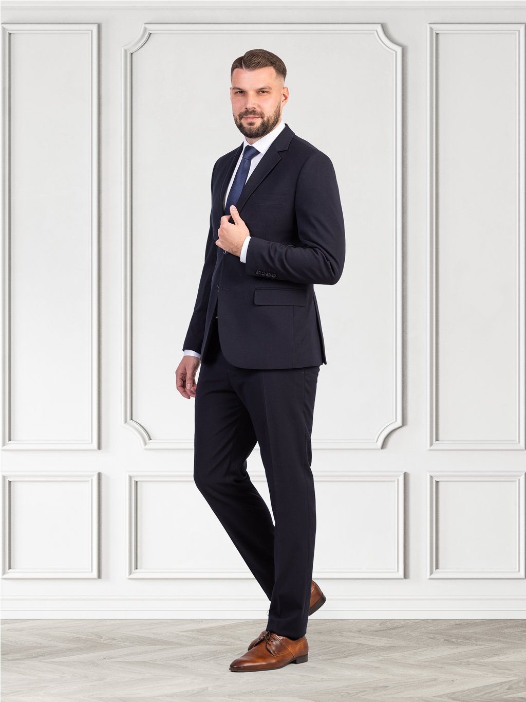 Pánský oblek GEMINI - tmavě modrý - PÁNSKÁ MÓDA