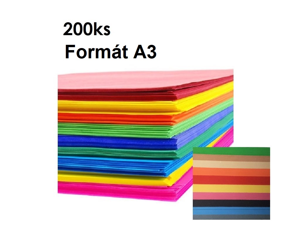 Karton A3 mix 10barev, 200 ks - COLOR OFFICE s.r.o.