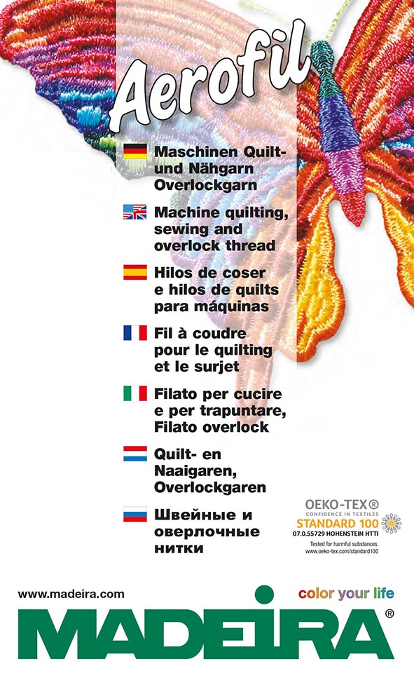 Vzorkovník AEROFIL ⇒ 9,99 €, Vzorkovníky nití | PEAN.sk