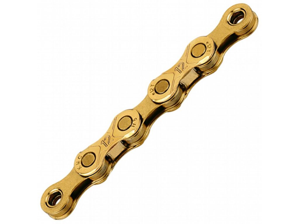 Řetěz KMC e12 E-bike v krabičce 130 čl. - zlatý | Pepebike