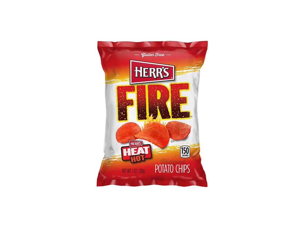 Herr's Fire Heat Hot Potato Chips 28g USA - Americké, Asijské, Evropské ...