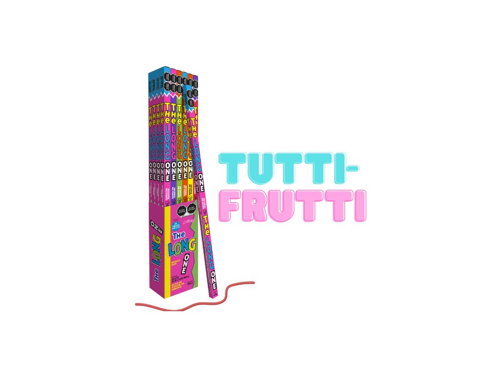 The Long One Bubble Gum Tutti- Frutti Flavor 40g MEX - Americké ...