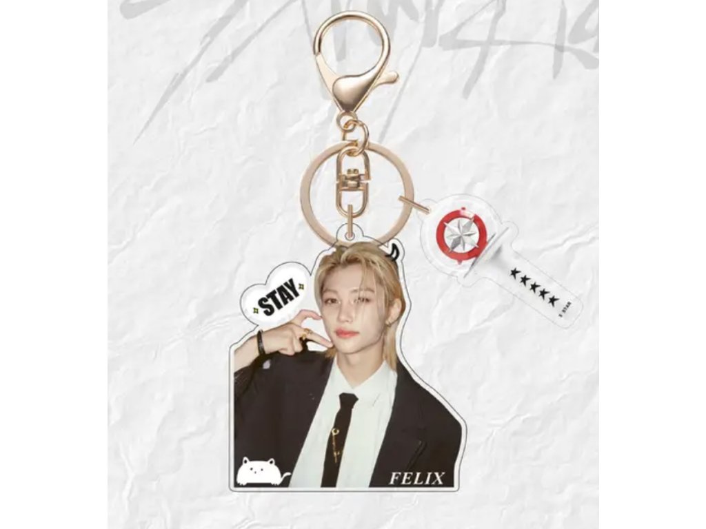 STRAY KIDS Felix Stay Gold Key Chain 1ks - Americké, Asijské, Evropské ...