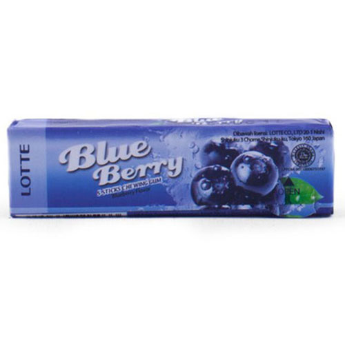 Lotte Blueberry Gum 13.5g THA - Americké, Asijské, Evropské sladkosti ...