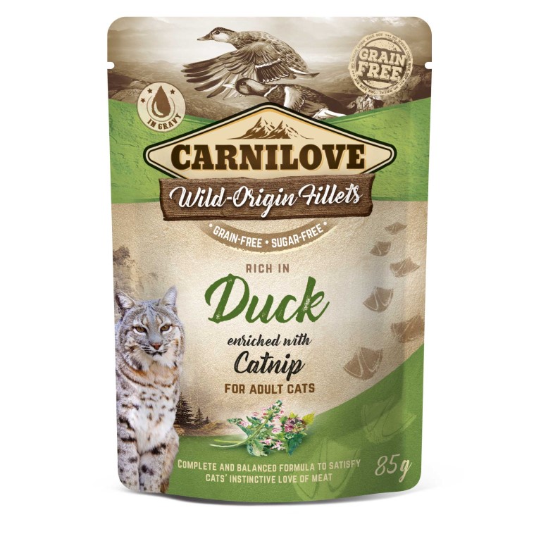 Kapsička Carnilove Cat Pouch Duck with Catnip 85 g - PetCenter.sk