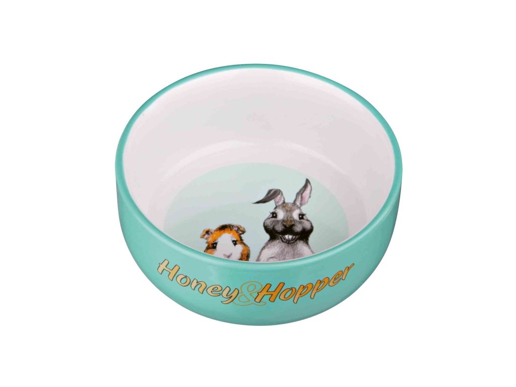 Keramická miska Honey-Hopper pro morče, králíka 250ml/11cm - PETOPIA