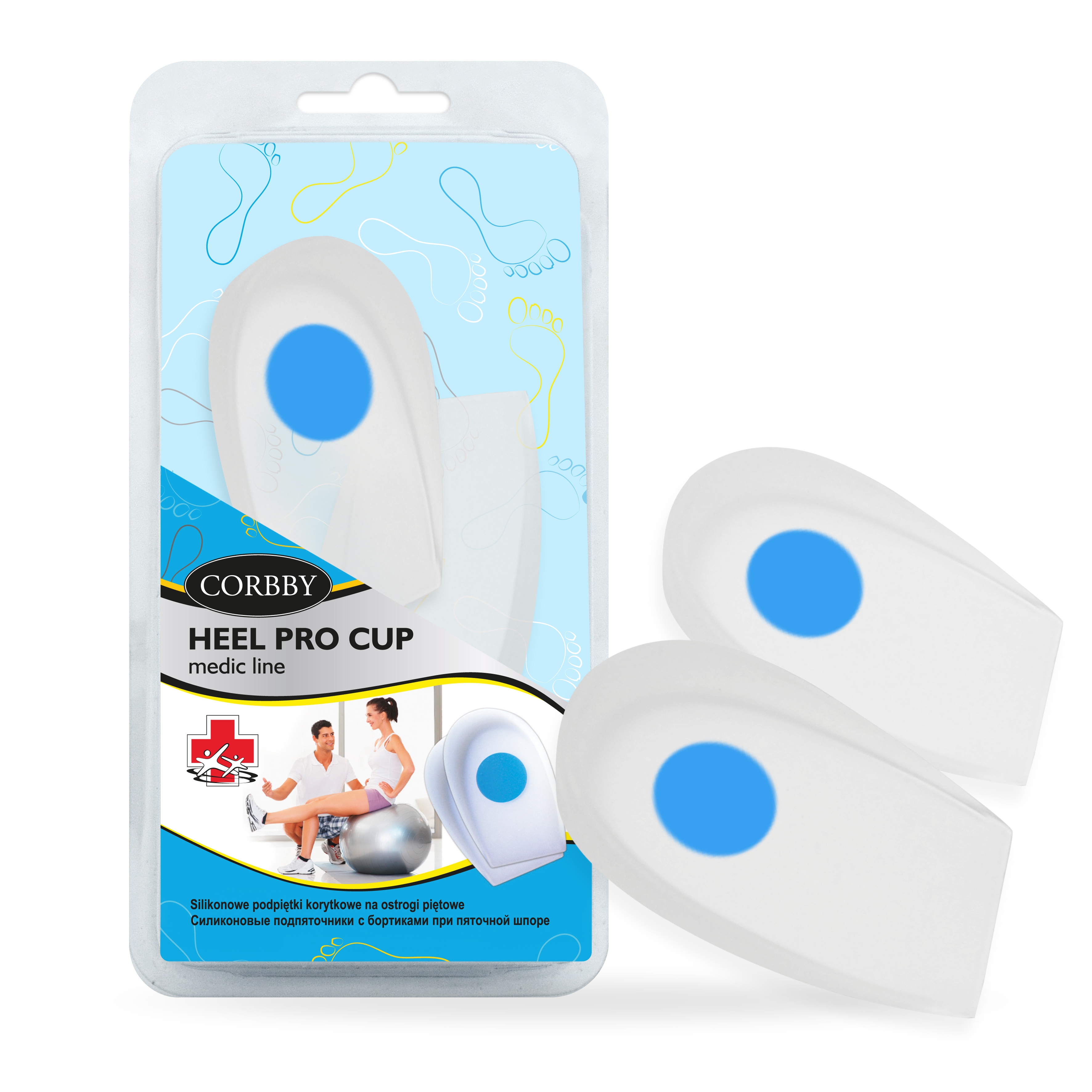Podpätníky silikónové korýtkové na ostrohu HEEL PRO CUP - PIGEON