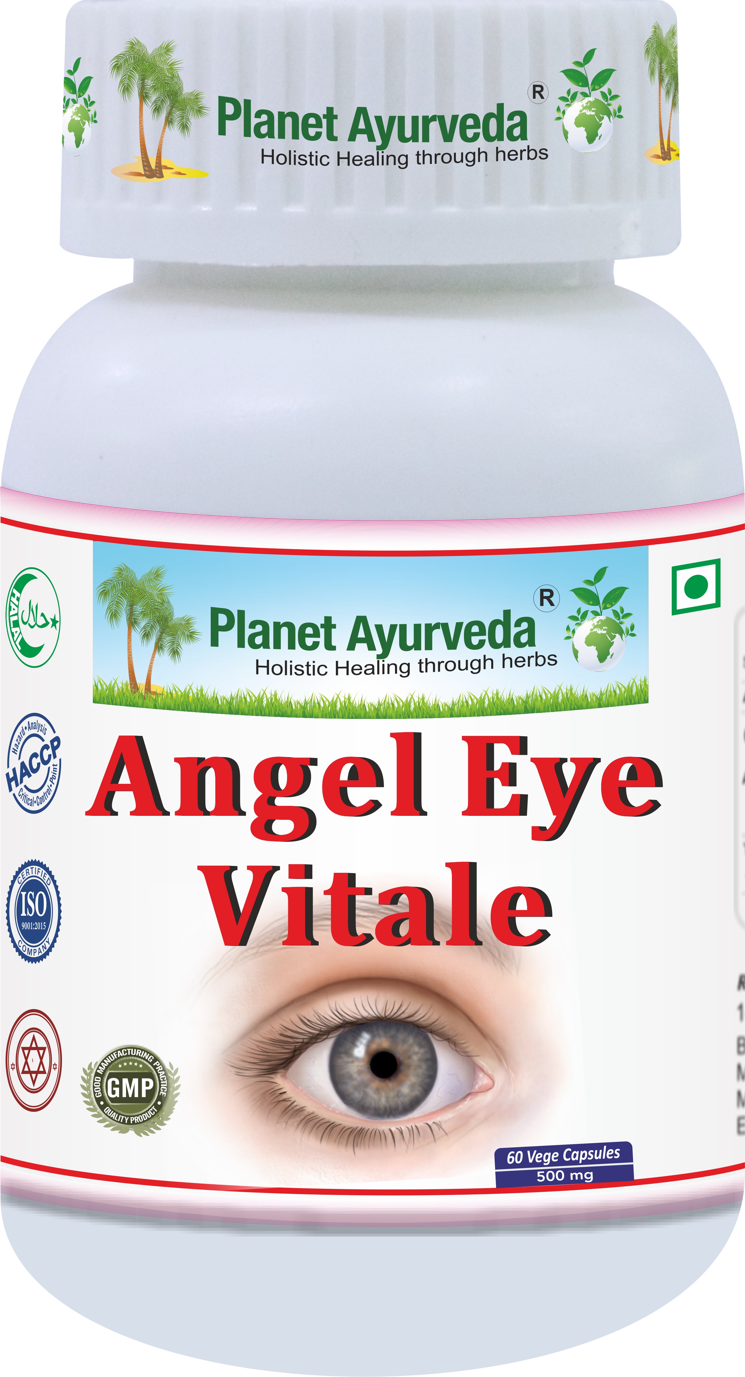 Angel Eye Vitale, eye health, 500mg 60 capsules - PlanetAyurveda