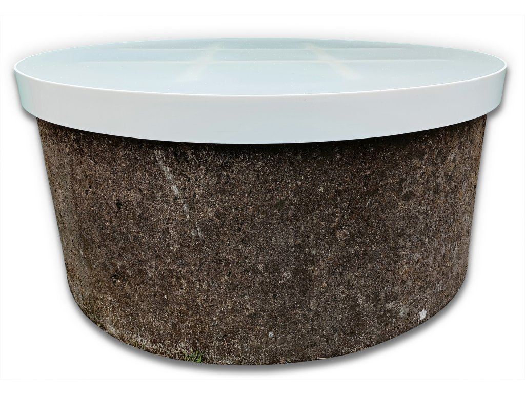 Plastový pochozí poklop na studnu / skruž 121 cm BÍLÝ