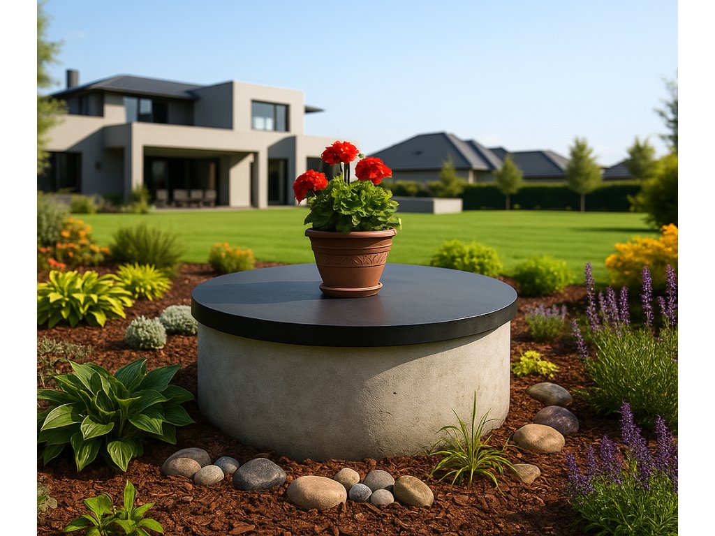 Plastový pochozí poklop na studnu / skruž 101 cm ZELENÝ