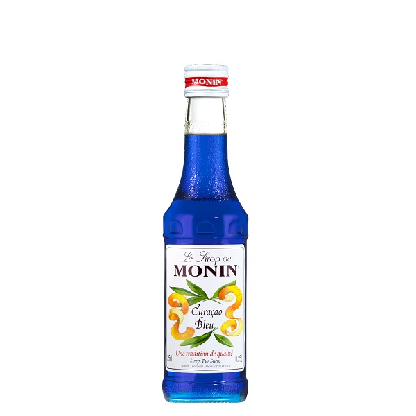Monin Blue Curacao sirup 0,25 l - Plnásklenice.cz
