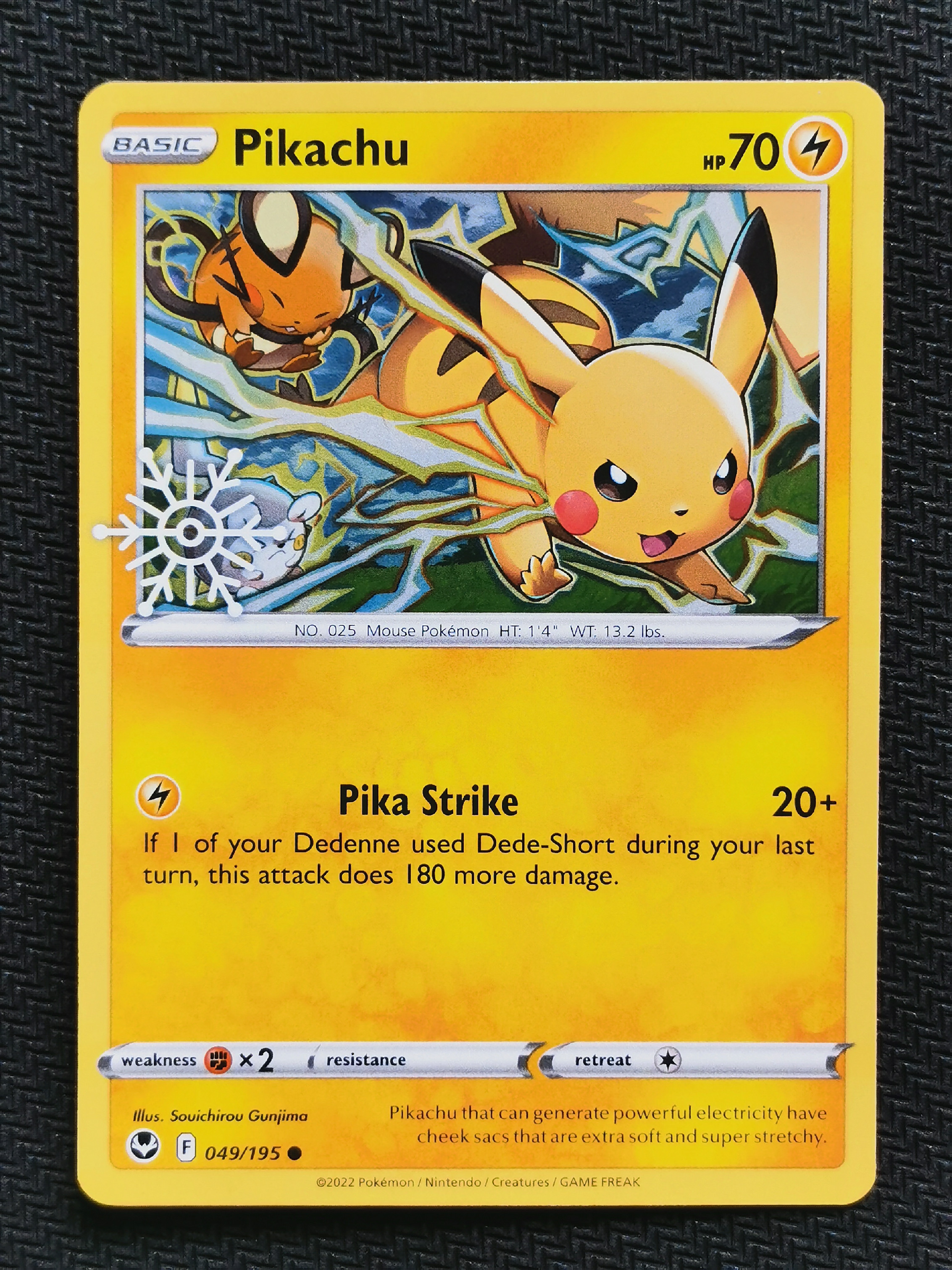 Pikachu 049/195 Snowflake stamp - Pokemon4U